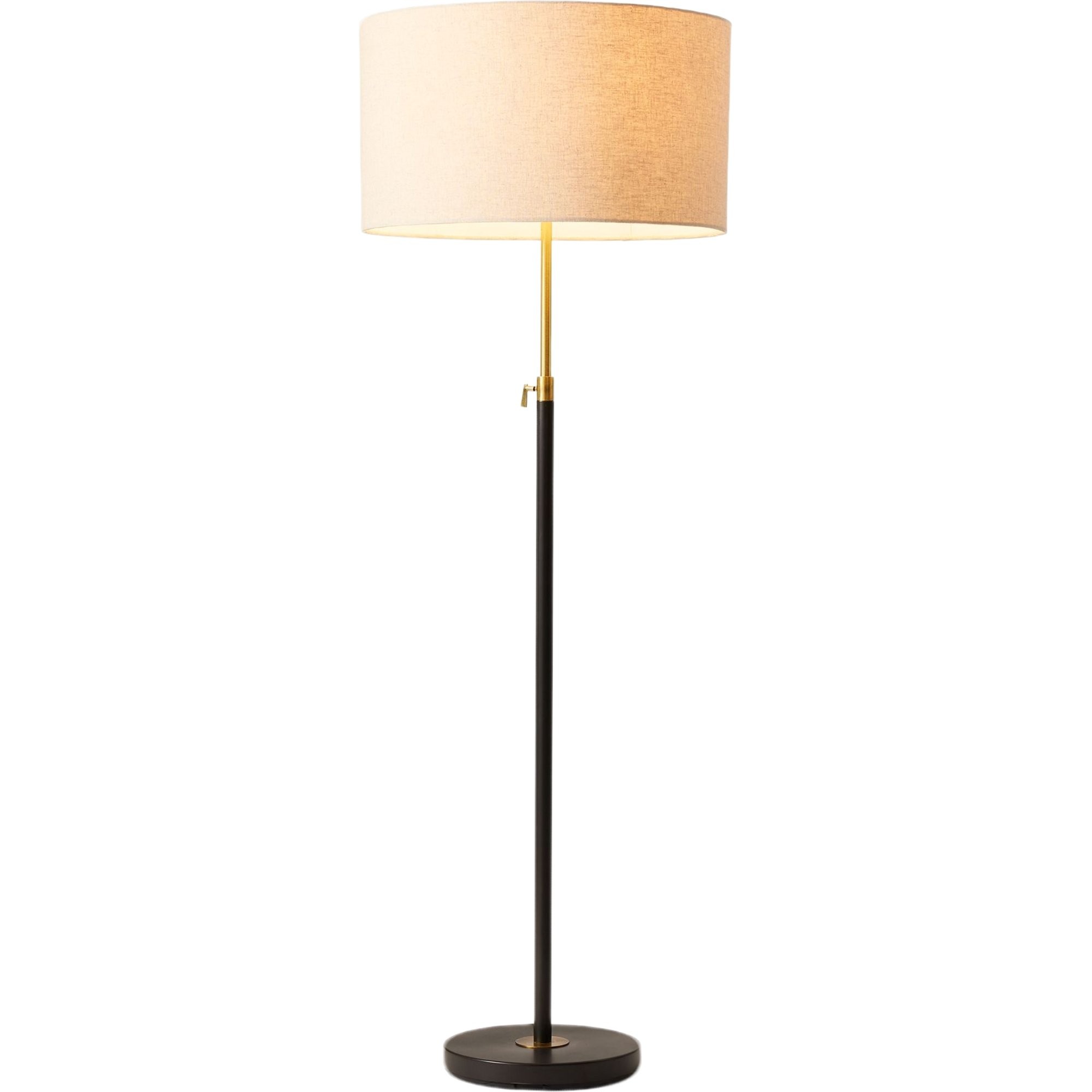Mavora Adjustable Floor Lamp - Modern Telescoping Light with Linen ...