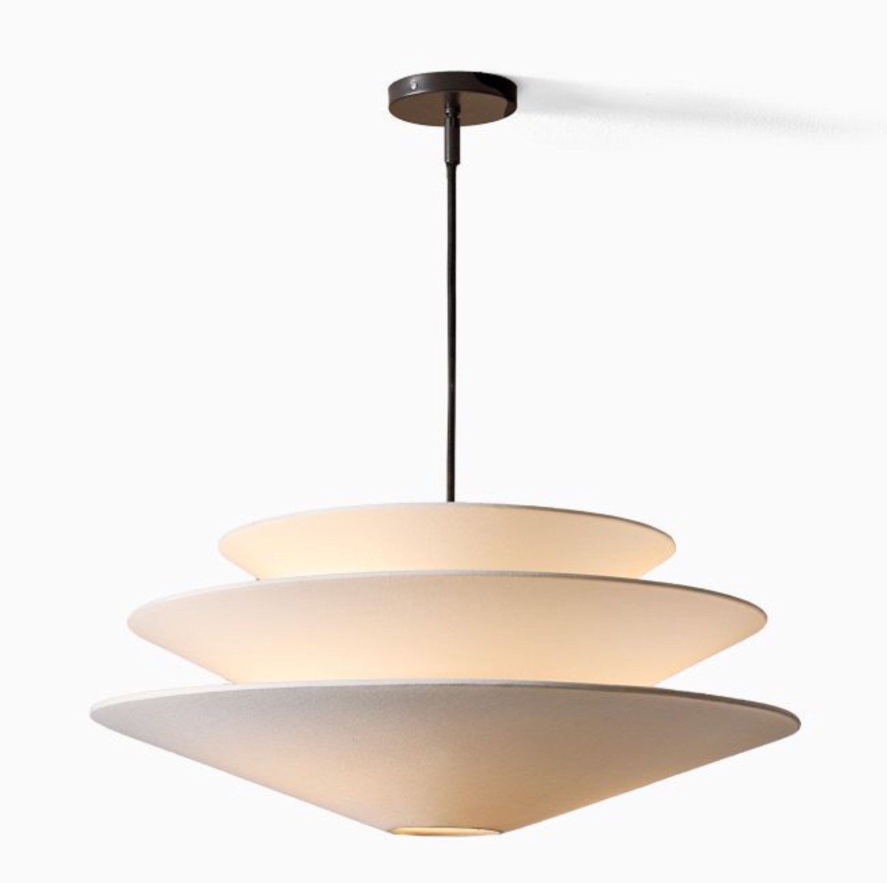 Solivara Pendant Lamp – Layered Shade Linen Pendant Light HL1511 ...