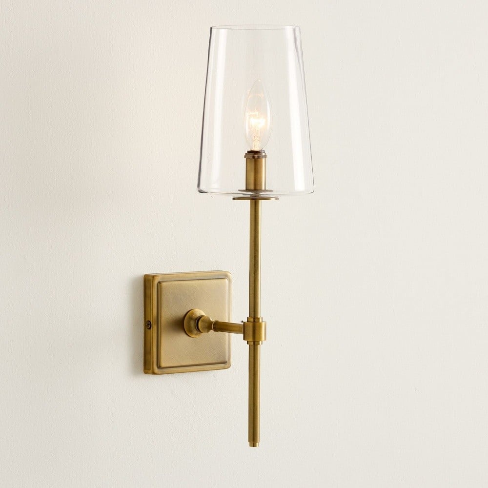 Derlina Multi-Head Candlestick Clear Glass Wall Lamp – Retro Metal ...