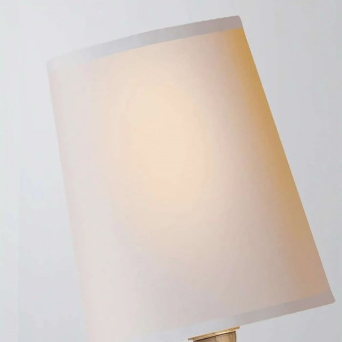 Roven Modern Double Wall Sconce with Curved Arms and Fabric Shades ...