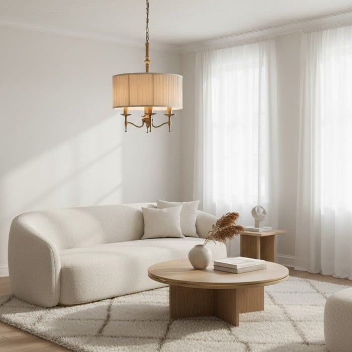 Tela 3-Light Pendant Lamp - Elegant Multi Arm Hanging Light for Living ...