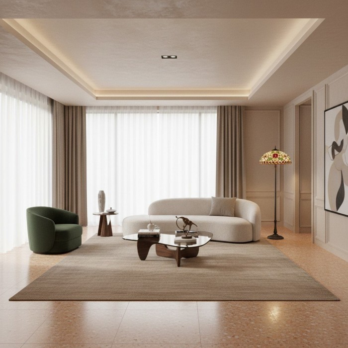 TF Angelique Style Floor Lamp - Handcrafted Glass Shade with Warm ...