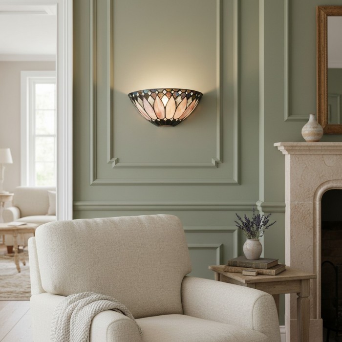 TF Brooklyn Elegante Wandleuchte - Art-Deco-Glaswandleuchte für ...