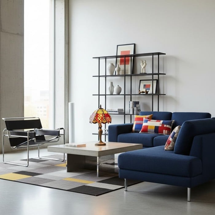 TF Orsino Art Deco Table Lamp - Handcrafted Stained Glass Art Lamp in ...