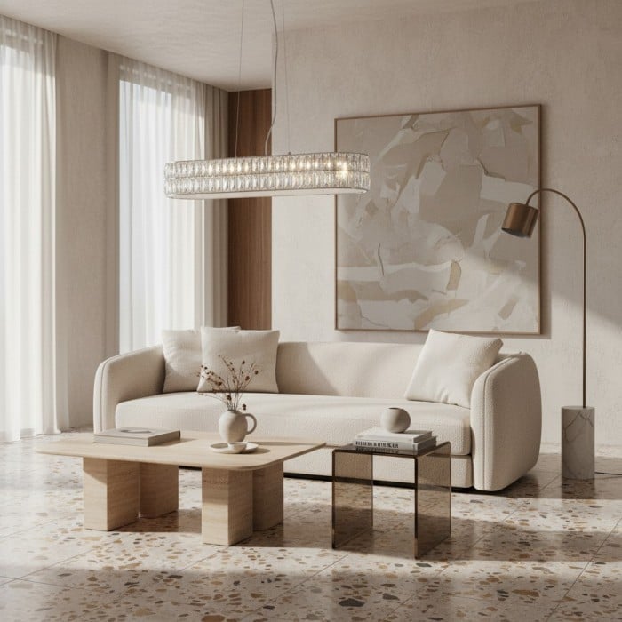 Glomara Style Geometric Crystal Pendant Light - Glamorous Dining Room ...