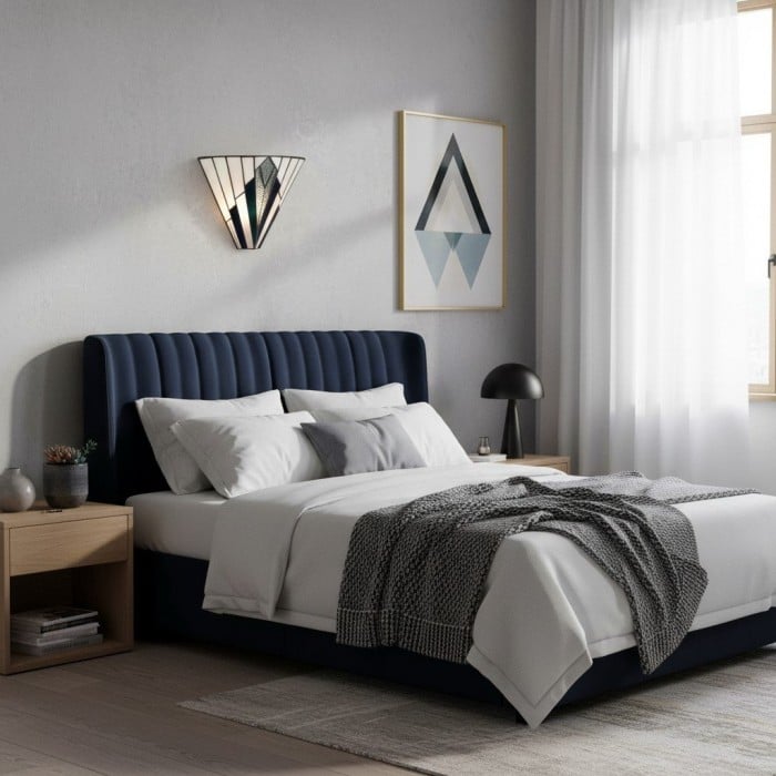 TiffStar Wandleuchte – Vintage-Buntglas für Flur und Schlafzimmer ...