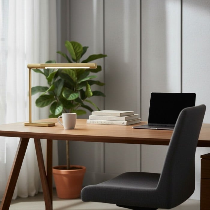 Zorv Task Table Lamp - Timeless Metal Table Lamp with Touch Switch for Study or Living Room ...