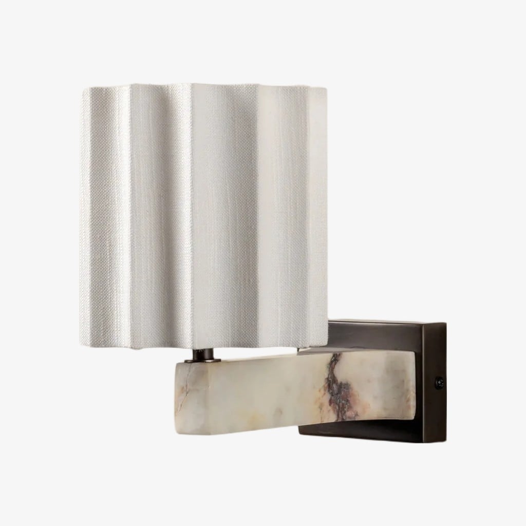Cavilon Marble Decorative Wall Light - Elegant Linen Form, Suitable for ...