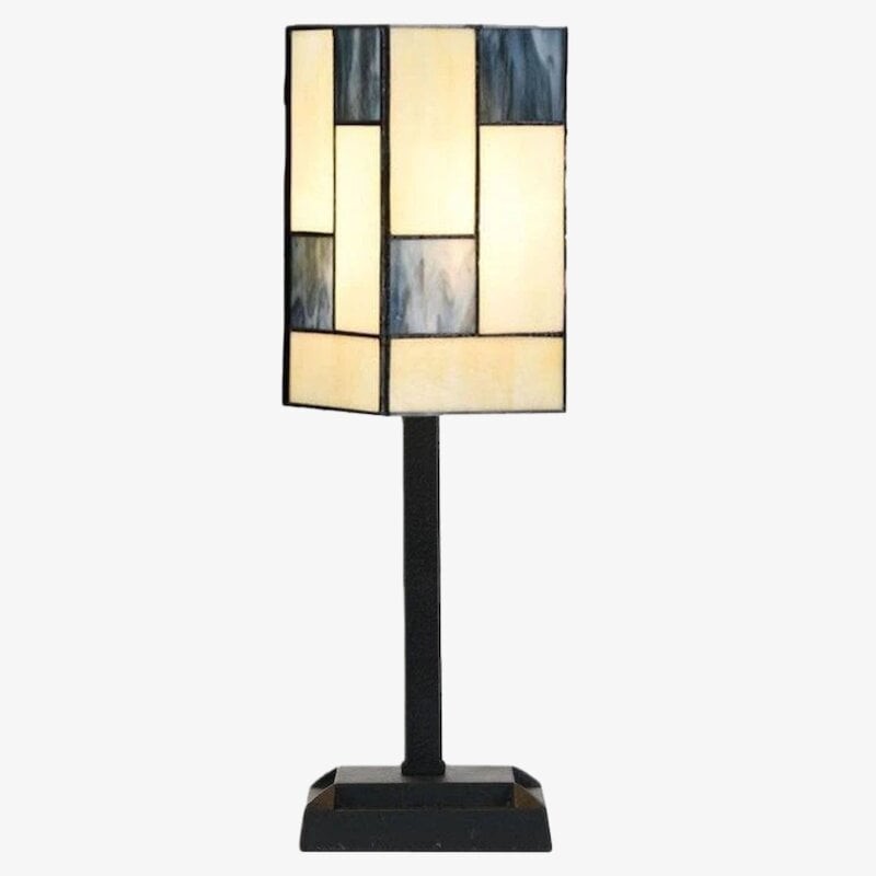 TF Manchester Square Table Lamp - Geometric Glass and Metal for Bedroom ...