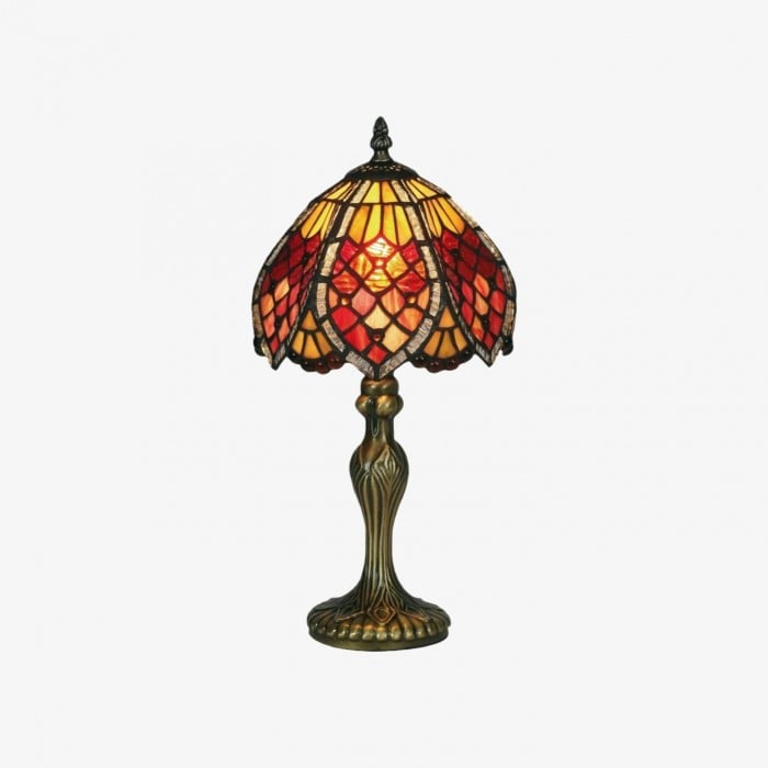 TF Orsino Art Deco Table Lamp - Handcrafted Stained Glass Art Lamp in ...
