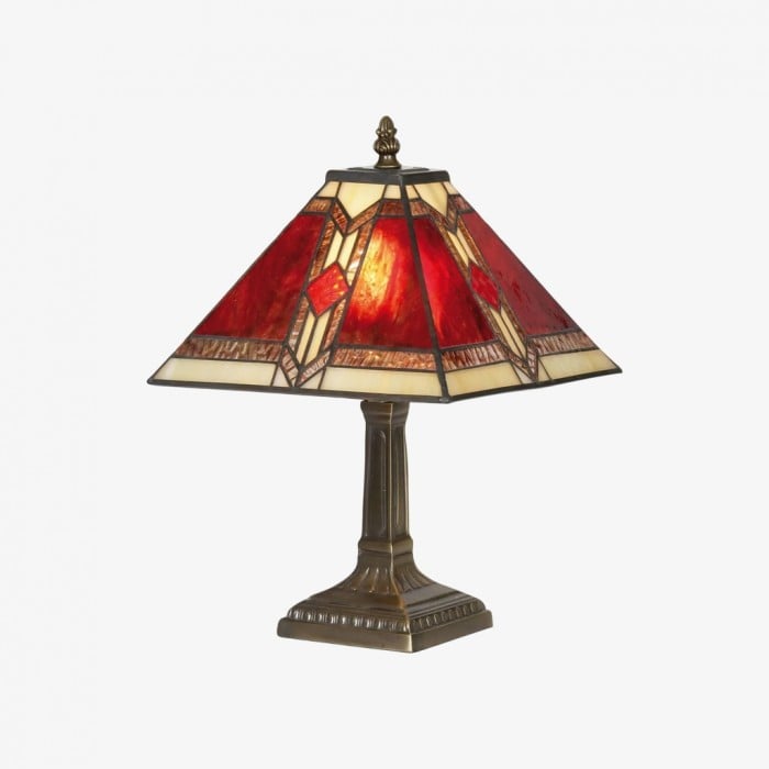 TiffStar Stained Glass Table Lamp - Vintage Style Stained Glass ...