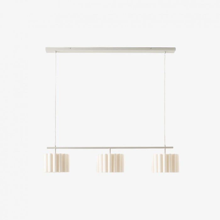 Velura Linear Pendant Light - Natural Linen Shade for Warm Ambiance ...